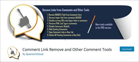how to clean up comments in wordpress with comment link remove