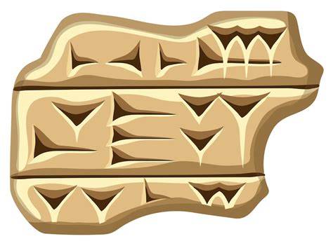 아카드 설형 문자 아시리아 수메르 쓰기 스크립트 알파벳 바빌론 프리미엄 벡터