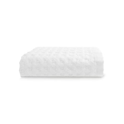 Bath Towel 100 Cotton 240 Gsm Waffle White Neige Garnier