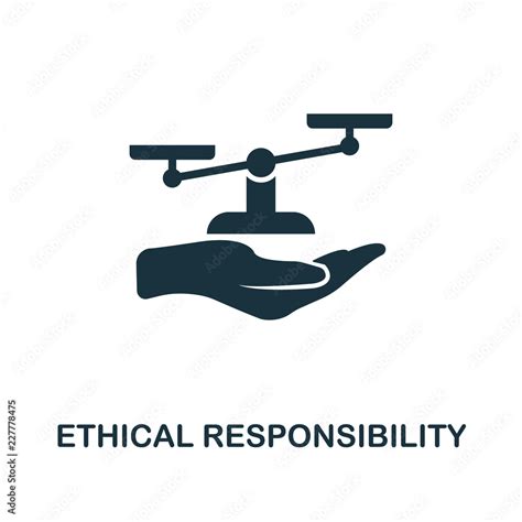 Ethical Responsibility Icon Monochrome Style Design From Business Ethics Icon Collection Ui