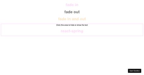 Simple React Spring Demo Codesandbox