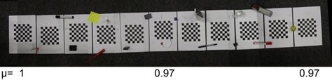 resulting mosaic of 21 sequential images with different transformation