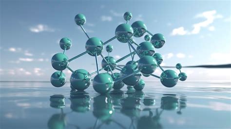 Premium Ai Image Hydrogen Molecule Or Atom Abstract Structure For