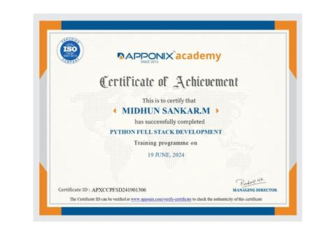 Midhun Sankarm On Linkedin Python Fullstackdevelopment Webdevelopment Apponixacademy