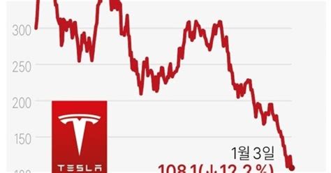그래픽 테슬라 주가 추이