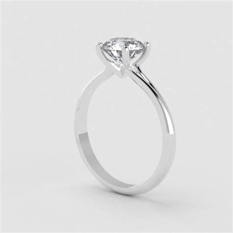 Round Cut Solitaire Diamond Engagement Ring