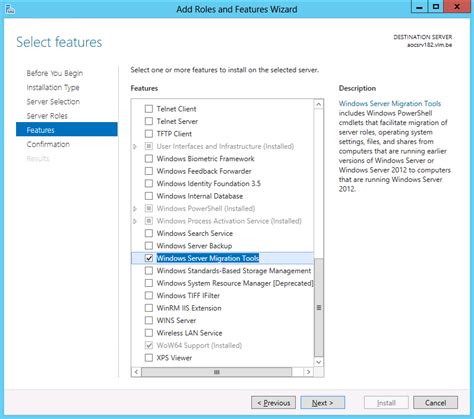 Installing And Using The Windows Server Migration Tools To Migrate Local