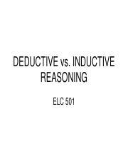 ELC501 Inductive Deductive Reasoning Notes SEP 2019 Epjj Pdf