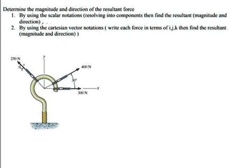 SOLVED Determine The Magnitude And Direction Of The Resultant Force By Using Scalar Notations