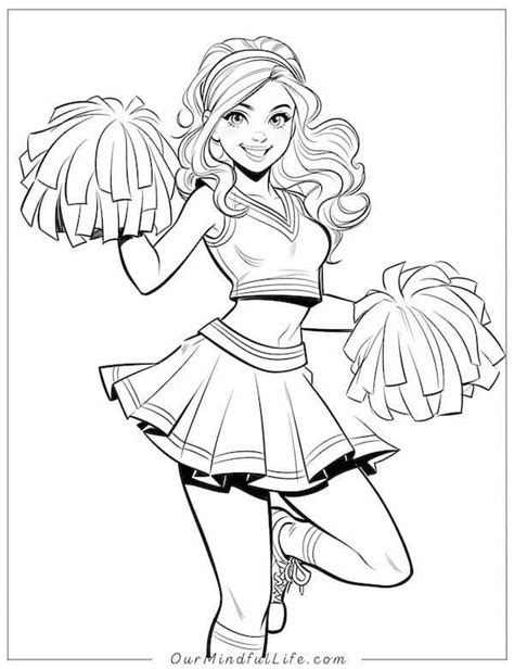 Printable Cheerleader Coloring Pages