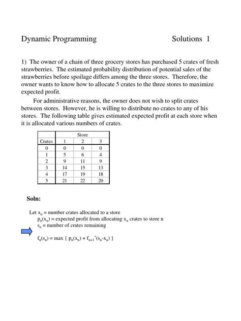 Ppt Dynamic Programming Solutions 1 Powerpoint Presentation Free
