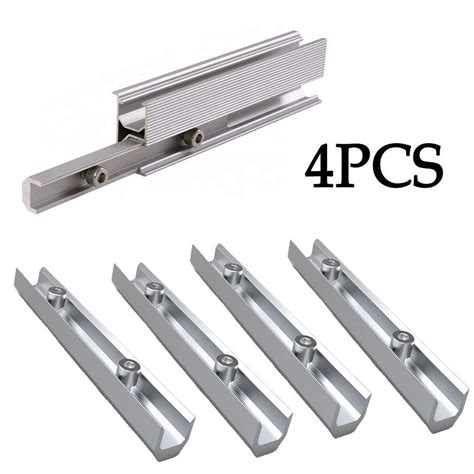 4pcs Solar Panel Rail Connecto 14cm Aluminum Rail Bracket Connector