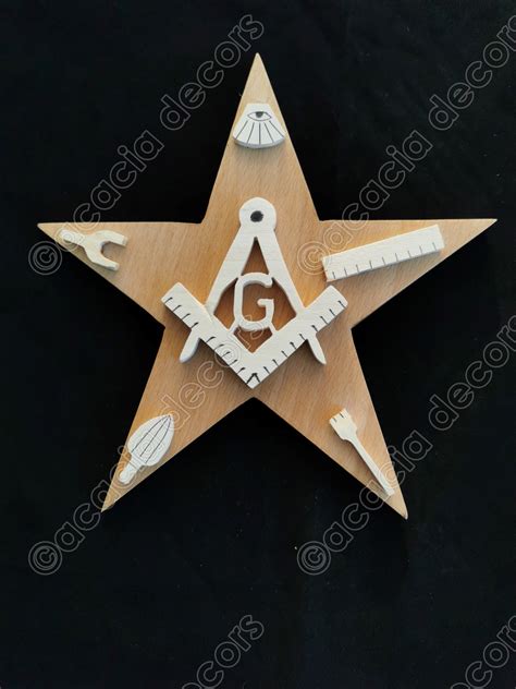 Ster Met Passer En Winkelhaak Acacia Decors