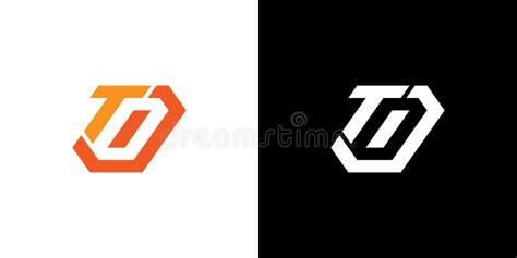 Letter TO Negative Space Logo TO Monogram Initial TO Logo TO Logo Icon Vector Stock Vector