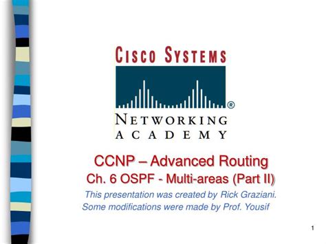 PPT CCNP Advanced Routing Ch OSPF Multi Areas Part II This Presentation Was Created