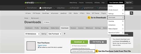 Where To Find Your Envato Purchase Code Documentation