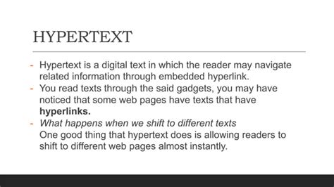 Hypertext And Intertext Pptx