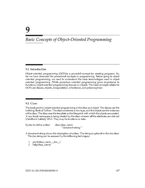8 Basic Object Oriented Programming Doi 109781003185505 9 147 9