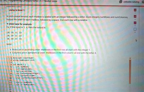 Get Answer Cs 1342 Programming Concepts Home 47 Nested Loops 5318763992914qx3zqy7 Jump