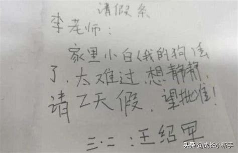 3張小學生請假條太「逗」，老師看完不想批，家長氣得直跺腳 每日頭條