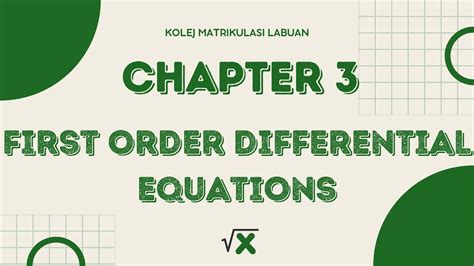1 3 Chapter 3 3 1 Separable Variables Youtube