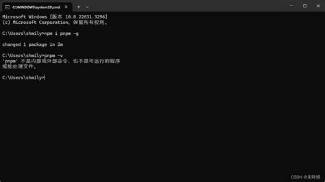 nvm下载pnpm报pnpm 不是内部或外部命令 也不是可运行的程序 或批处理文件 npm 未眸憾 GitCode 开源社区
