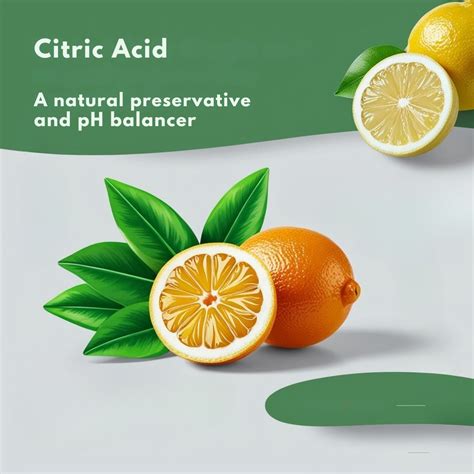 Citric Acid Natural Preservative And Ph Balancer For Skincare