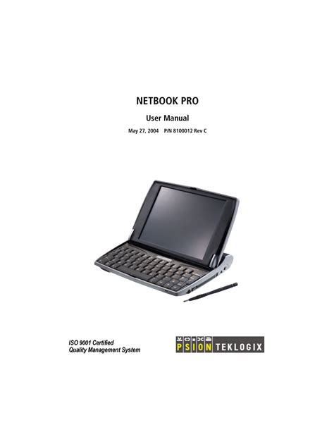 Netbook PRO Psion Teklogix None Instruction