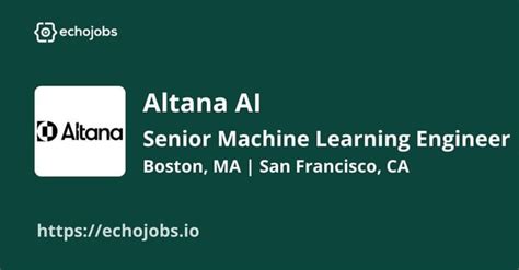 Altana Ai Is Hiring Senior Machine Learning Engineer San Francisco Ca Machine Learning
