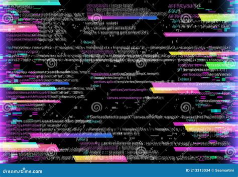 Computer Glitch Program Bug Or Error Background Stock Vector Illustration Of Digital Line