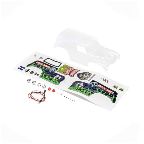 Losi Body Set Grave Digger Clear Mini Lmt Horizon Hobby