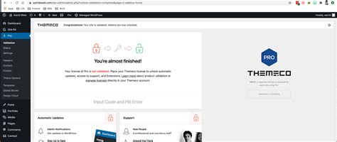 Site Validates But Then Does Not Unlock Support Themeco Forum
