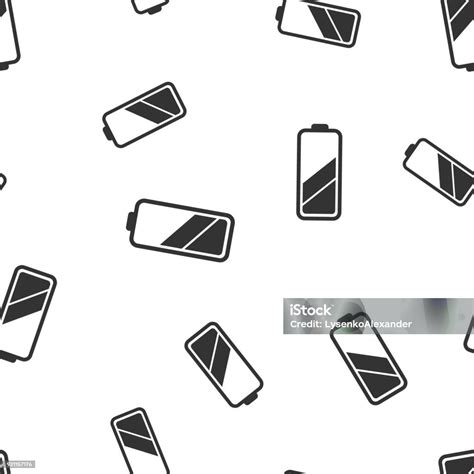 배터리 아이콘 완벽 한 패턴 배경입니다 비즈니스 평면 벡터 일러스트입니다 배터리 충전 레벨 표시 심볼 패턴 0명에 대한 스톡 벡터 아트 및 기타 이미지 Istock