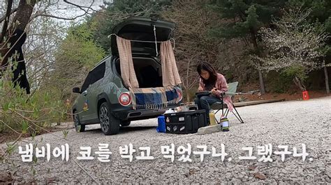 봄 차박에는 쑥국이지 나름 벚꽃차박 망드립 솔로차박 솔로캠핑 캐스퍼차박 Youtube