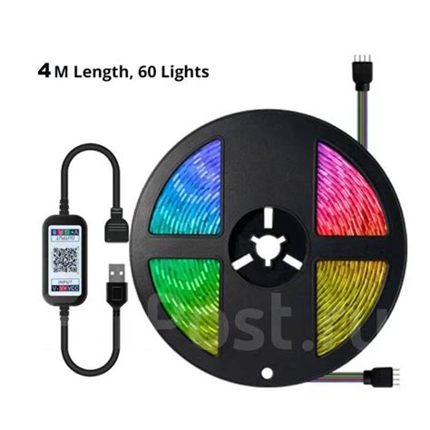 Светодиодная лента Rgb с управлением Bluetooth Smd 5050rgb 5v 4 м новый в наличии Цена
