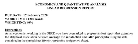 Quantitative Methods Assignment Sample By Experts