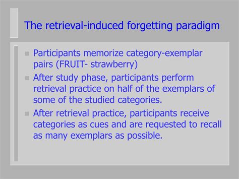 Ppt Remembering Can Cause Inhibition Retrieval Induced Inhibition As Cue Independent Process