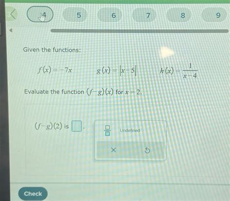 Solved Given The Functions Fx 7x Lo F G 2 Is 5
