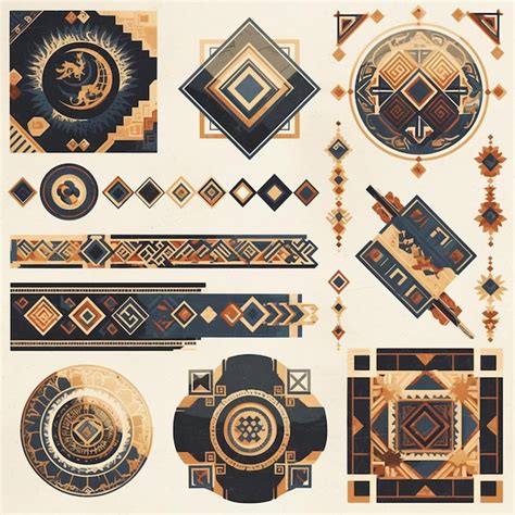Traditional Designs Of Phongsaly Laos Premium Ai Generated Vector