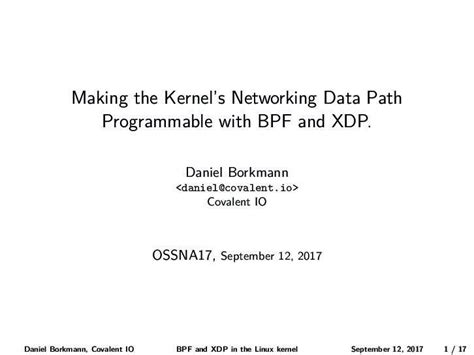 pdf making the kernel s networking data path programmable with