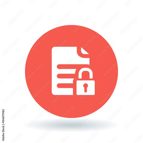 Password Protected Document Icon Secure Document File Sign Locked