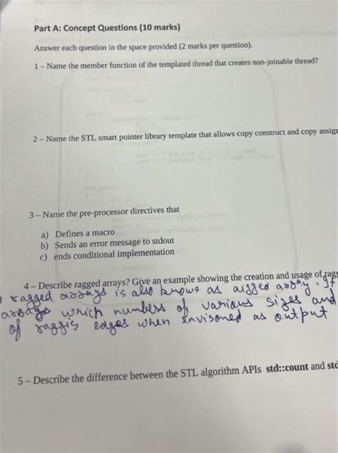 Solved Part A Concept Questions 10 Marks Answer Each