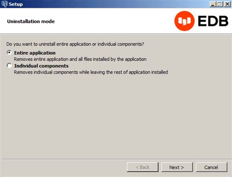 EDB Docs EDB Postgres Advanced Server V17 Uninstalling EDB Postgres