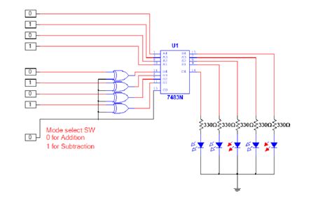 4 Bit Binary Subtractor Circuit Diagram Wiring Diagram