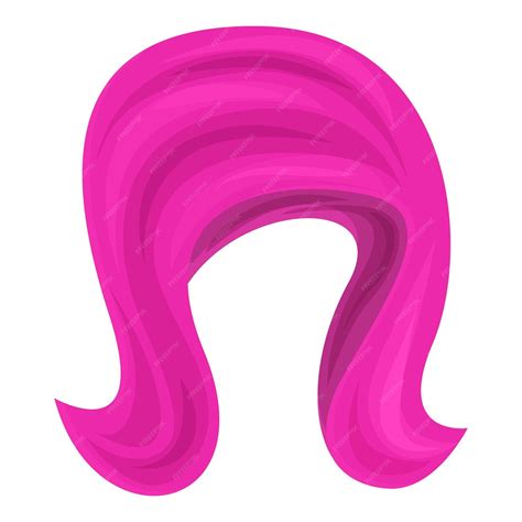 Premium Vector Bright Pink Wig Expressing Fun And Style For Parties
