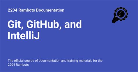 Git Github And Intellij 2204 Rambots Documentation
