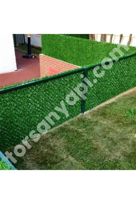 Torsan Çim Çit Dekoratif Yeşil Bahçe Çim Çiti Çimli Tel 48 Göz 2 Metre X 3 Metre