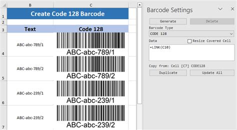 Code 128 Barcode Generator Excel Add In Free Download How To Generate Code 128 Barcode Generator Excel Add In Free Download How To Generate