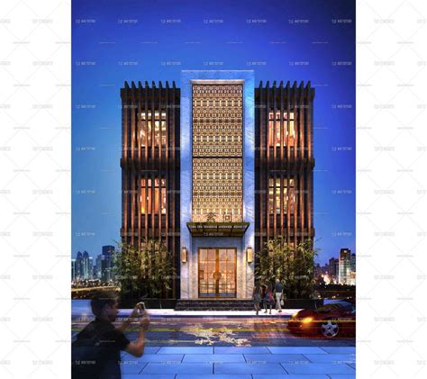 现代建筑外立面 建筑外立面效果图 现代风格建筑外立面 大山谷图库