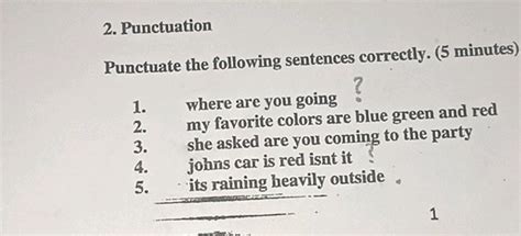 2 Punctuation Punctuate The Following StudyX